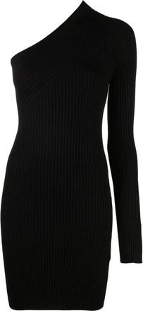 Áeron Femme, Robes, Noir, Taille: 42 FR Robe Mini Noire Côtelée