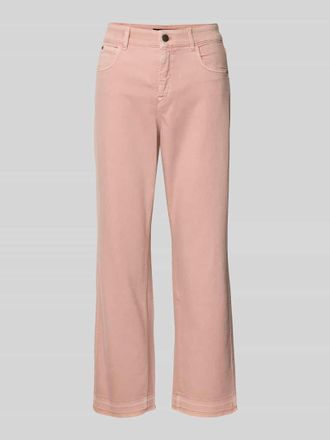 Marc Cain Feminine Fit Jeans mit Fransen und Eingrifftaschen