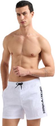 Emporio Armani Herren Mid Boxer Badehose, weiß, XXL