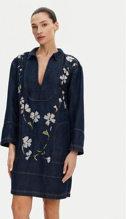 Munthe Kleid für den Alltag Fiva 251130825110 Dunkelblau Loose Fit