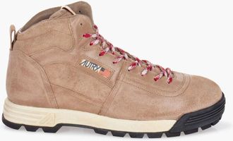 Autry Femme, Sport, Brun, Taille: 36 EU Baskets Basses Plates en Daim Bord&eacute;es de Cuir