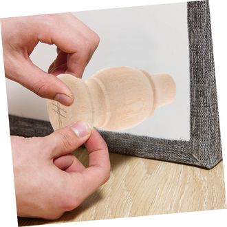 Holibanna 4stücke Holzmöbelbeine Runde Für Schränke Und Tische Aus Massivholz Eiche Einfache Montage Stabile Unterstützung Couchbeine Holztischbeine