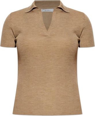 Max Mara Femme, Pulls, Beige, Taille: 44 FR Wool Polo Albero