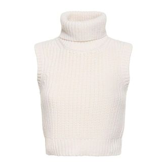 Michael Kors Rippweste mit hohem Kragen - - Knitwear - Damen - Wei&szlig; - XL