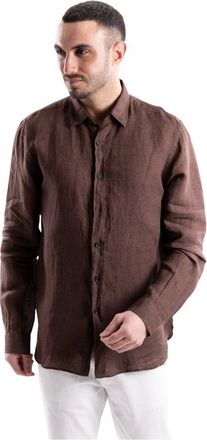 Xacus Homme, Chemises, Brun, Taille: 4XL Chemise en lin