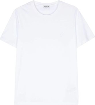 Dondup Homme, Tops, Blanc, Taille: XL T-shirt en jersey coupe classique &agrave; col rond