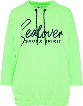 soccx Sweater mit Gummizug im Saum