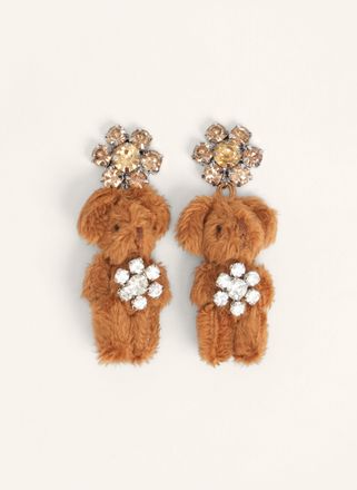 Bimba & Lola Bimba Y Lola Pl&uuml;sch-Ohrringe braun