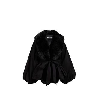 Rotate Veste ceintur&eacute;e &agrave; col effet fourrure