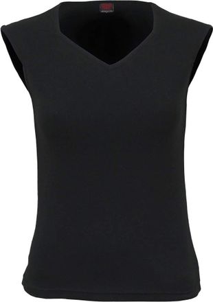 Spiral Direct Damen Urban Fashion-Hex-Neck Sleeveless Top, Schwarz (Black 001), 34 (Herstellergr&ouml;&szlig;e: Small)