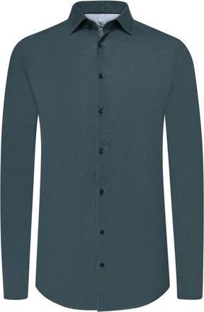 DeSoto Unifarbenes Jersey-Hemd aus Baumwolle mit Kentkragen in