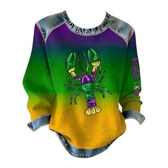 Generic Sweat &agrave; capuche imprim&eacute; &eacute;crevisses l&eacute;opard homard manches mignonnes, rose, XXL