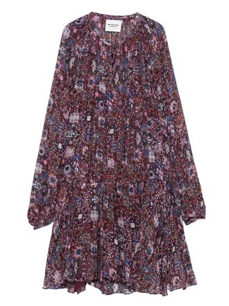 Isabel Marant Bess Kleid mit Blumen-Print - Violett