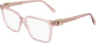 Ferragamo SF3059 667 Lunettes pour femme Transparent Rose 56/14/145