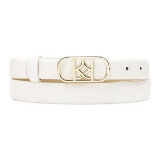 Kazar Wei&szlig;er G&uuml;rtel mit originaler goldener Schnalle - - Accessories - Damen - Wei&szlig; - 100 CM