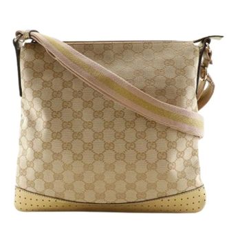Gucci Sac bandouli&egrave;re vintage en toile Pre-owned - Femme - Pre-owned - Beige - Taille: ONE Size