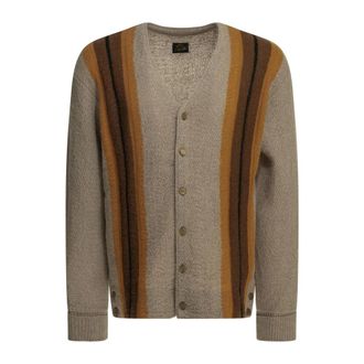 Needles Gestreifter Cardigan - - Knitwear - Herren - Beige - L