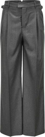 Ami Femme, Pantalons, Gris, Taille: 46 FR Pantalon Large Wide Pantalons with Tabs