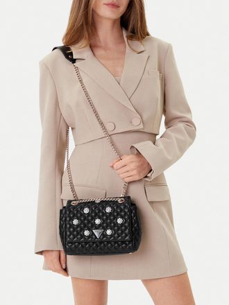 Guess Handtasche Guess Everlee HWEG86 79210 Schwarz