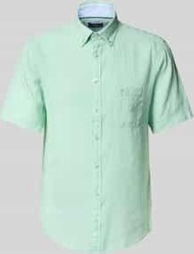 Fynch-Hatton Regular Fit Freizeithemd aus Leinen-Baumwoll-Mix