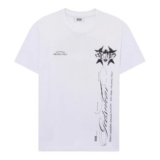 GCDS Gcds, Homme, Tops, Blanc, Taille: XS Graphic Print T-Shirt