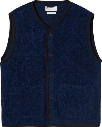 Universal Works Lancaster Gilet - Homme - Vestes - Bleu - Taille: S
