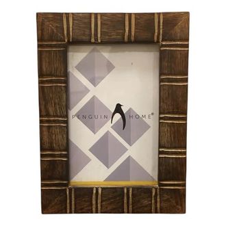 Penguin Home Mangoholz-Bilderrahmen, 10 x 15 cm, nat&uuml;rliches Finish, Vorderbord&uuml;re, handgefertigter Holz-Bilderrahmen f&uuml;r Wand oder Tischplatte, ideal f&uuml;r Heimdeko