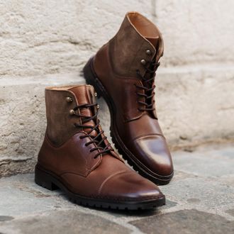 Bexley Irving II Gomme - Boots homme marron patiné et taupe