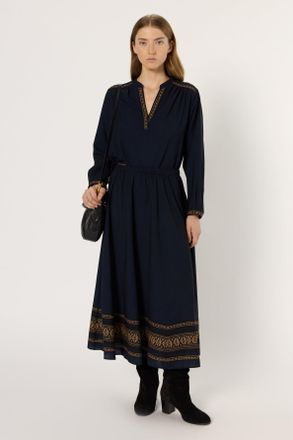 Gerard Darel Jupe midi &agrave; motif plac&eacute; - BONNIE - Marine