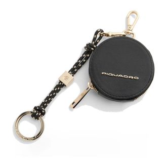 Piquadro Schl&uuml;sseletui aus Leder und Textil mit M&uuml;nzfach - - Accessories - Damen - Schwarzk - ONE SIZE