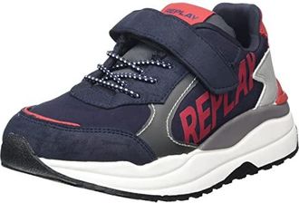 Replay Replay Merak Jr-Lace Up Baskets pour garçon, Rouge Marine 290, 29 EU