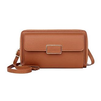 Generic Fashion Ladies Small Square Bag Messenger Bag Mobile Phone Bag Fashion Wallets For Men Fashion, marron, Taille unique