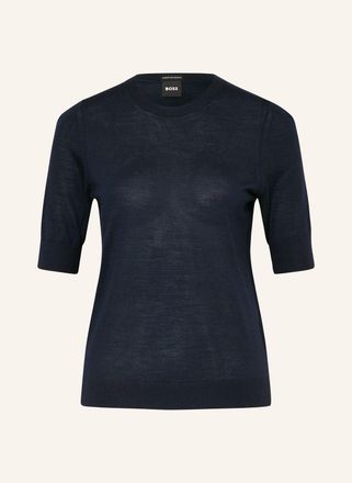 HUGO BOSS Strickshirt Farbella blau