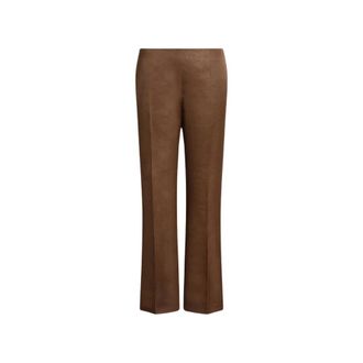 Alberta Ferretti Gerade geschnittene Seidenhose - - Trousers - Damen - Braun - L