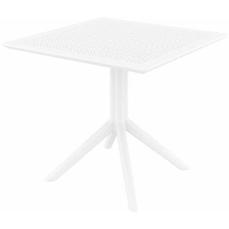 Clp Table carr&eacute;e de jardin en polypropyl&egrave;ne 80x80cm - R&eacute;sistante aux UV et intemp&eacute;ries - Facile &agrave; nettoyer - Pour balcon et terrasse