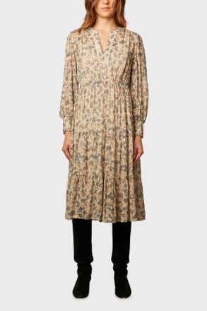 Gerard Darel Robe longue motif cachemire et lurex - JANET - Naturel