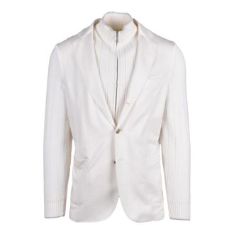 Eleventy Leichter Strickblazer - - Jackets - Herren - Beige - M
