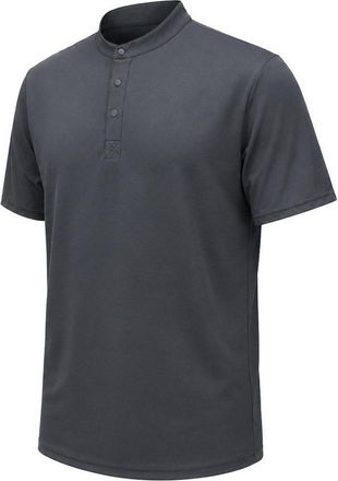 AlltheMen Poloshirt Herren Kurzarm Poloshirt mit Henleykragen und Knopfleiste Regular Fit