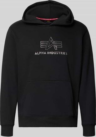 Alpha Industries Regular Fit Hoodie aus reiner Baumwolle mit Label-Detail