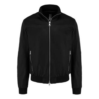 Bomboogie Homme, Vestes, Noir, Taille: S Blouson aviateur en cuir avec finition cir&eacute;e mate