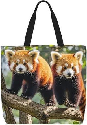 Generic Pandas Roux Sac Courses Imperm&eacute;able Sacs De Courses D&eacute;contract&eacute; Sac Fourre Tout Pour Travail Shopping Universit&eacute;