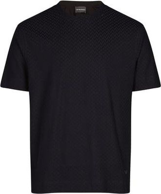 Emporio Armani T-shirt chevrons &agrave; col rond en coton