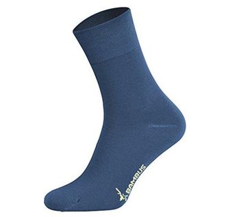 Tobeni 6 Paires Femme Homme Chaussettes en Bambou Affaires sans &Eacute;lastique Unisexe Taille 39-42 Couleur Jeans Bleu