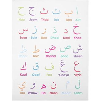 Artibetter Arabe Alphabet Mur D&eacute;cor Arabe Nombre Affiche Toile Peinture Affiches Affiches &Eacute;ducatives Enfants Apprentissage Cartes Murales Salle De Jeux D&eacute;coratio