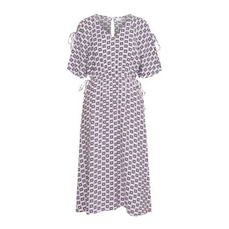 Ichi Ichi, Femme, Robes, Multicolore, Taille: 38 FR Robe Ikat Aop Carr&eacute;e
