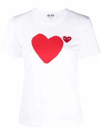 Comme Des Garçons t-shirt à patch logo - Blanc