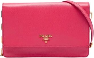 Prada Sac bandouli&egrave;re Saffiano Pre-owned - Femme - Pre-owned - Rose - Taille: ONE Size