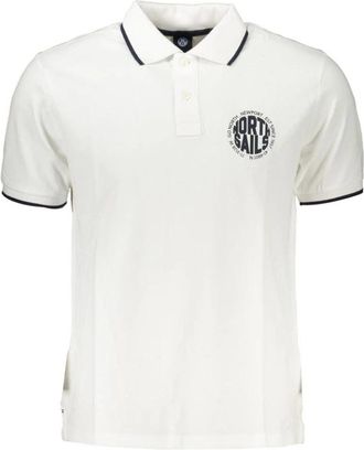 North Sails Wei&szlig;es Baumwoll-Poloshirt mit Druck - - Tops - Herren - Wei&szlig; - S