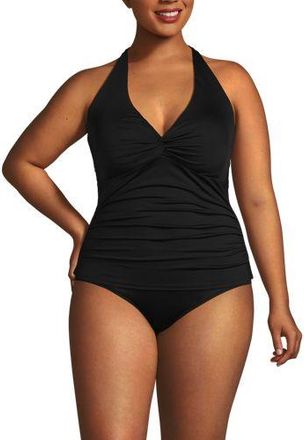 Lands End Neckholder-Tankinitop, Damen, Gr&ouml;&szlig;e:18W plus, Schwarz, Nylon-Mischung, by Lands End