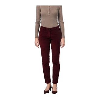Mason's Pantalon Chino New York Slim - Femme - Pantalons - Rouge - Taille: 36 FR